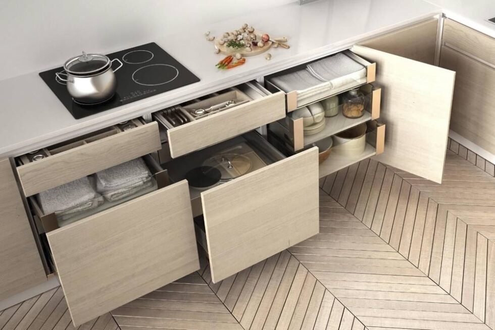 Sistemas de apertura para muebles de cocina - Amcona